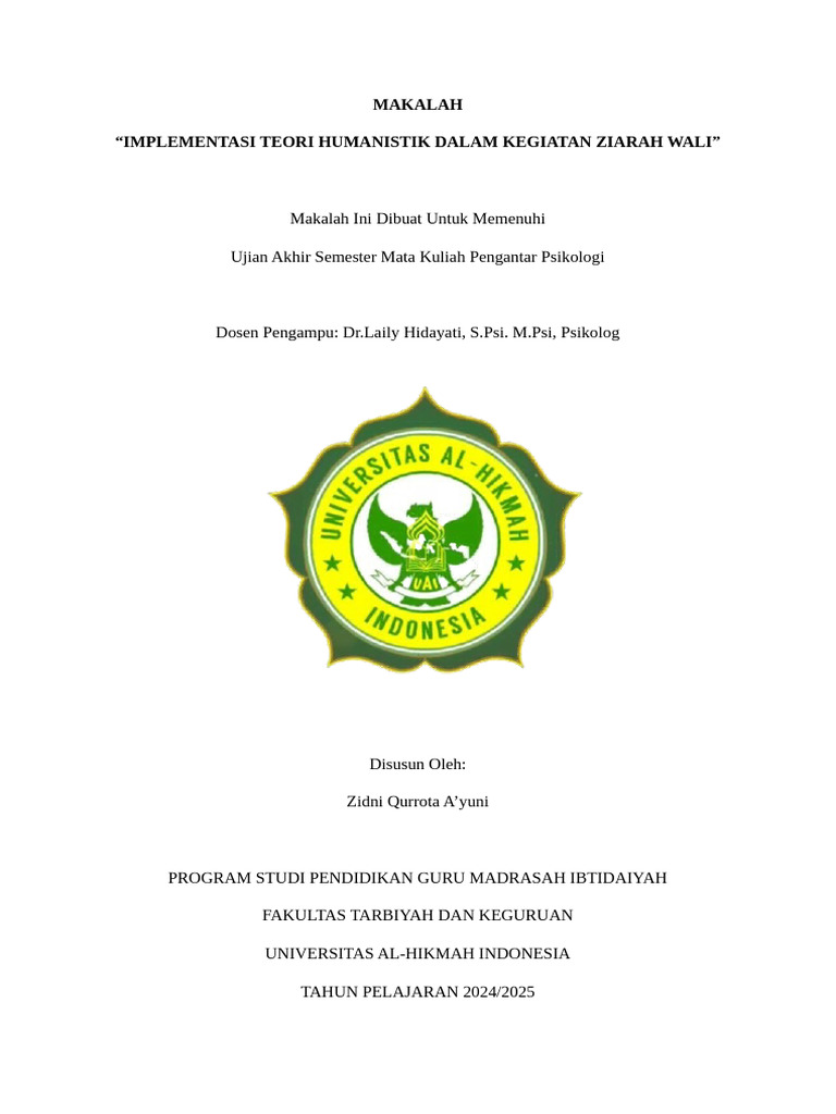 MAKALAH UAS Psikologi | PDF