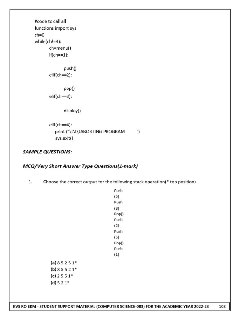 Stack Questions | PDF