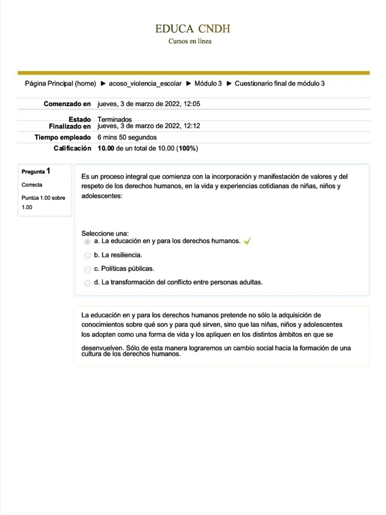 PDF Cuestionario Final de Modulo 3 Compress | PDF | Violencia | Salud y bienestar