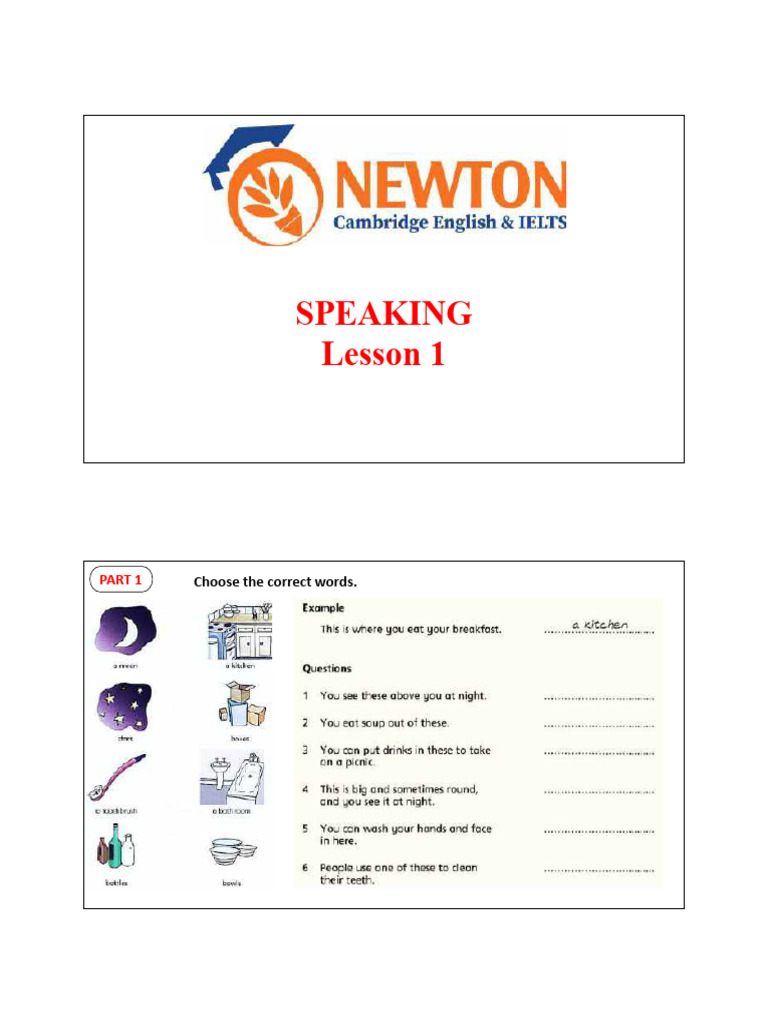 Speaking Lesson 1: Choose The Correct Words | PDF