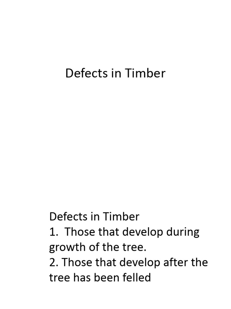 Defects in Timber | PDF