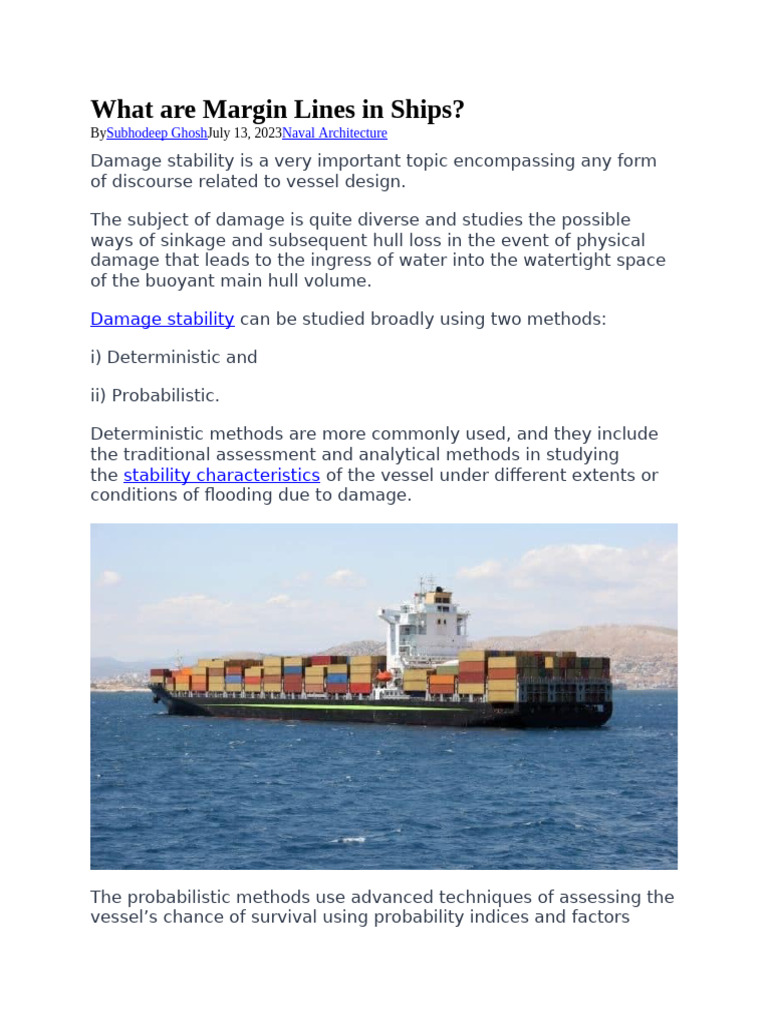 What Are Margin Lines in Ships | PDF