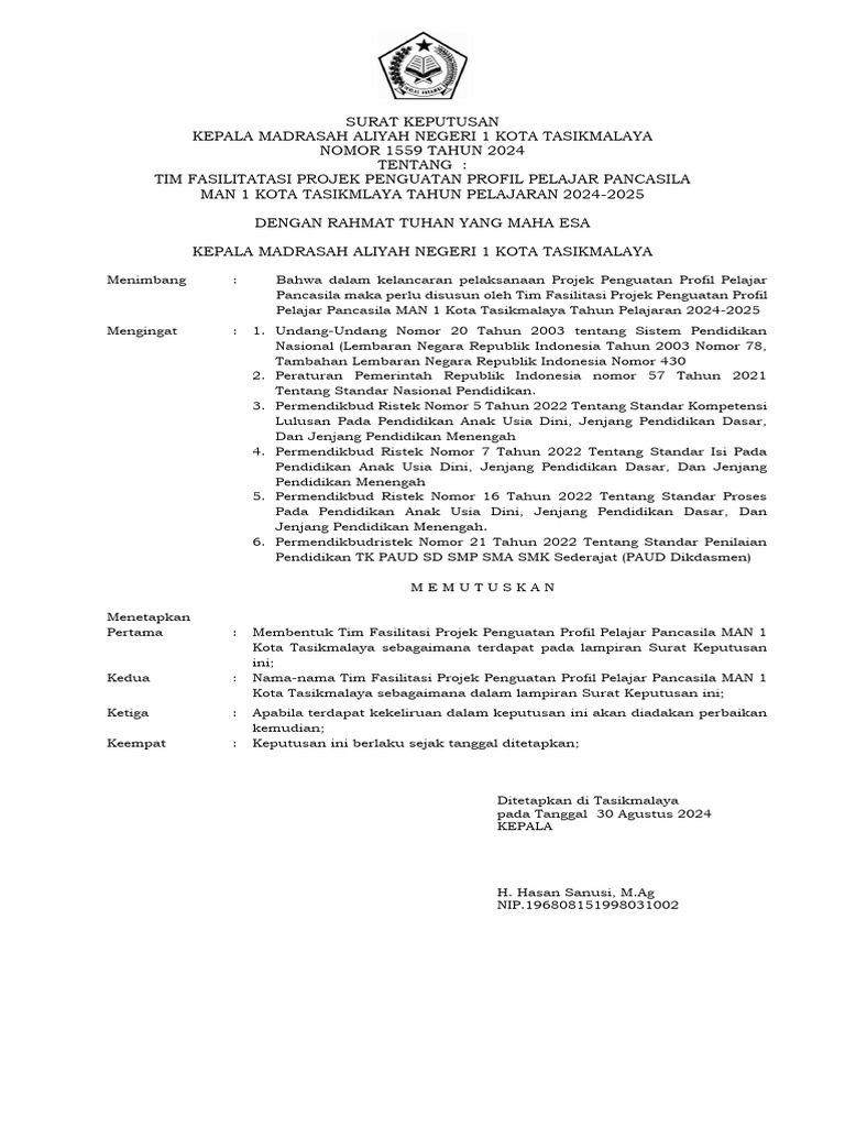 SK Tim P5p2ra Kirim | PDF