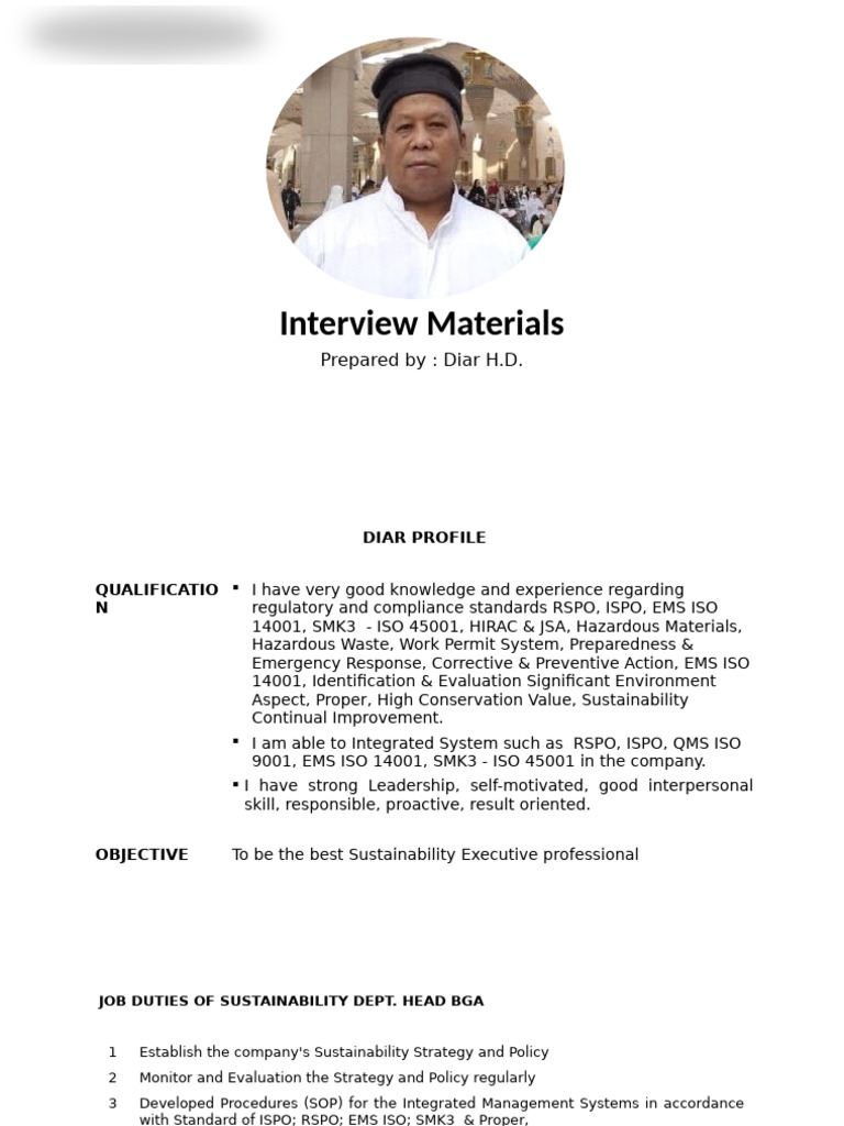 Interview Materials - Edit | PDF
