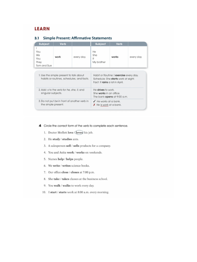 Simple Present | PDF