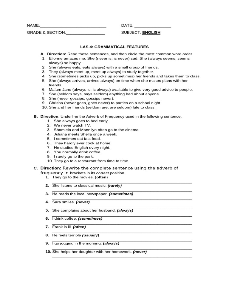 Grade 5 Las - 4 - Q1 - English | PDF