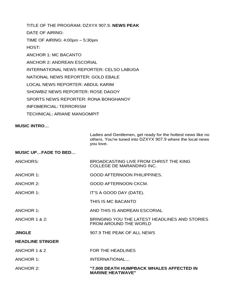 Newspeak Script Final | PDF