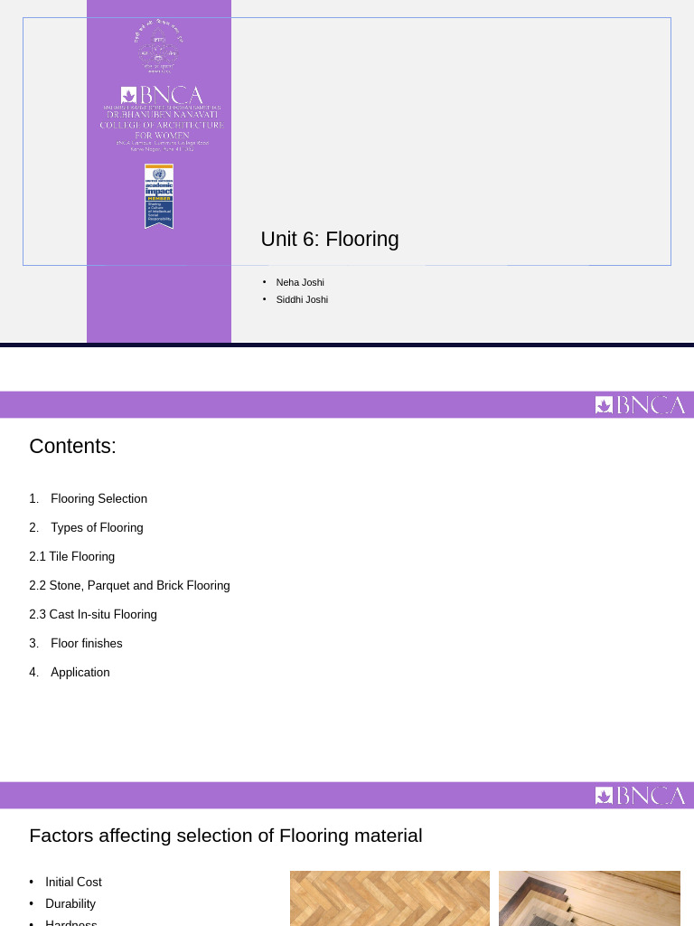 Unit 6 - Flooring | PDF