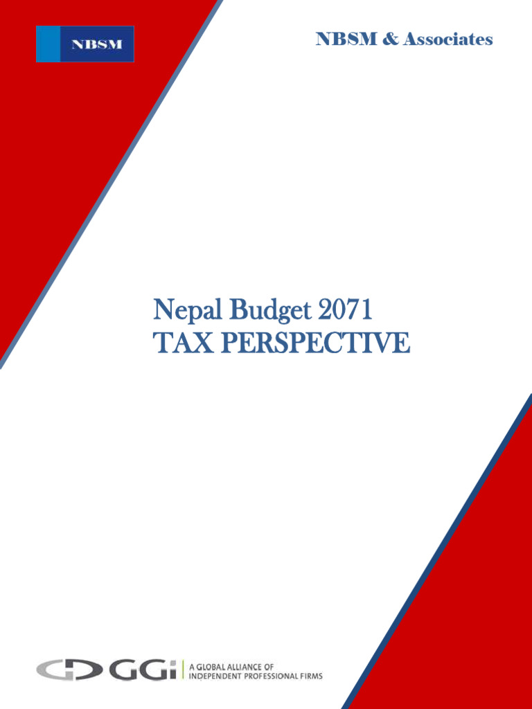 Nepal Budget 2071 Tax Perspective: NBSM & Associates | PDF