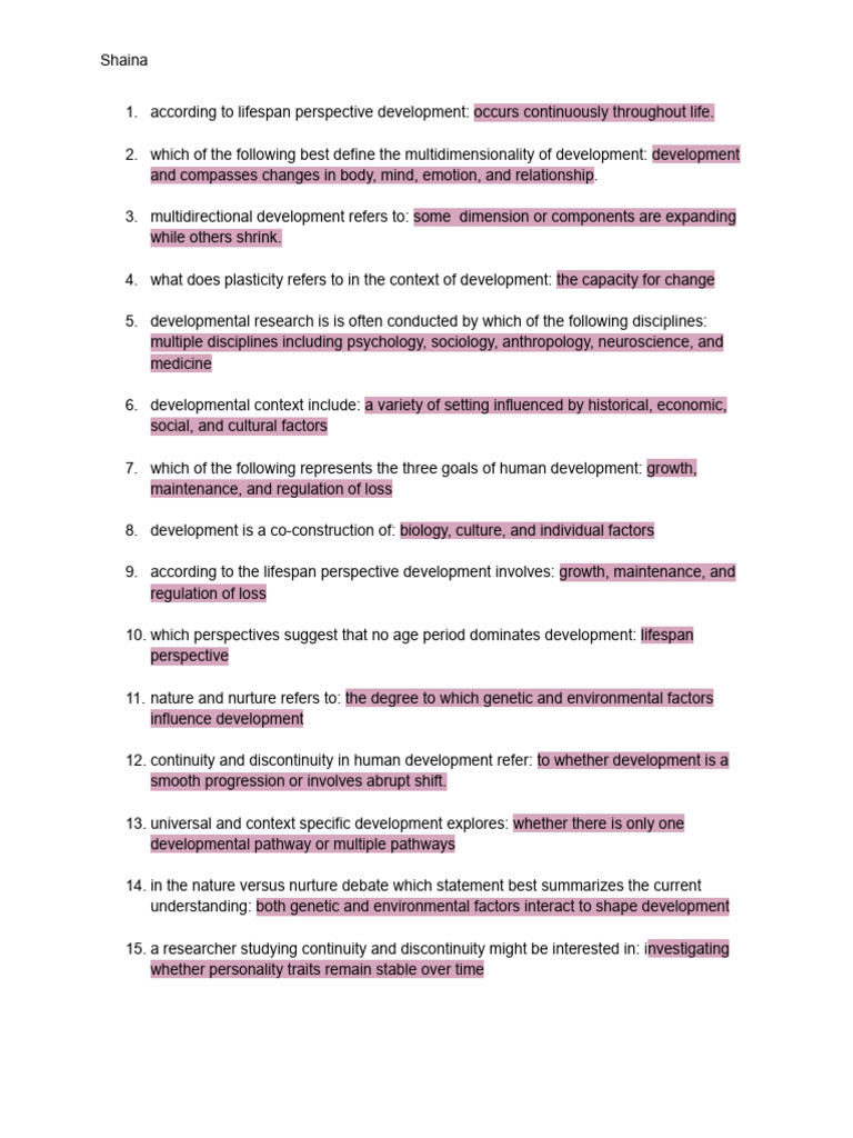 Dev Psych Reviewer | PDF