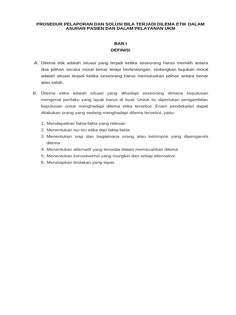 1.2.5.1 Prosedur Pelaporan Dan Solusi Dilema Etik | PDF