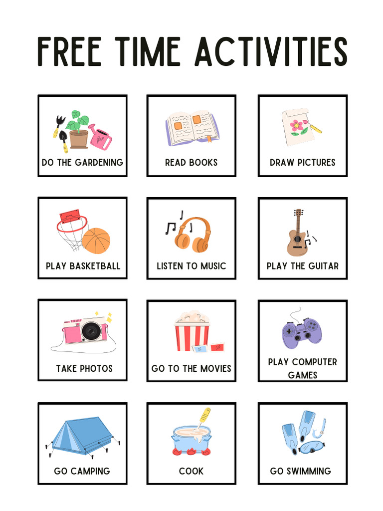 Free Time Activities Vocabulary - Quang Anh | PDF