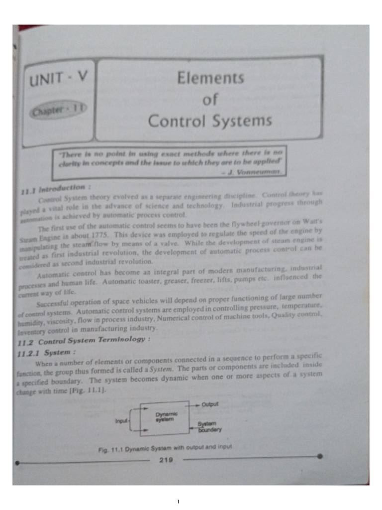 elements of control systems | PDF