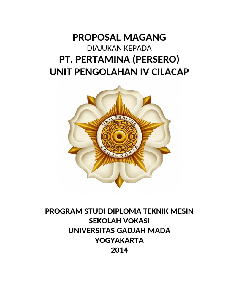 Proposal Magang Pertamina Cilacap | PDF