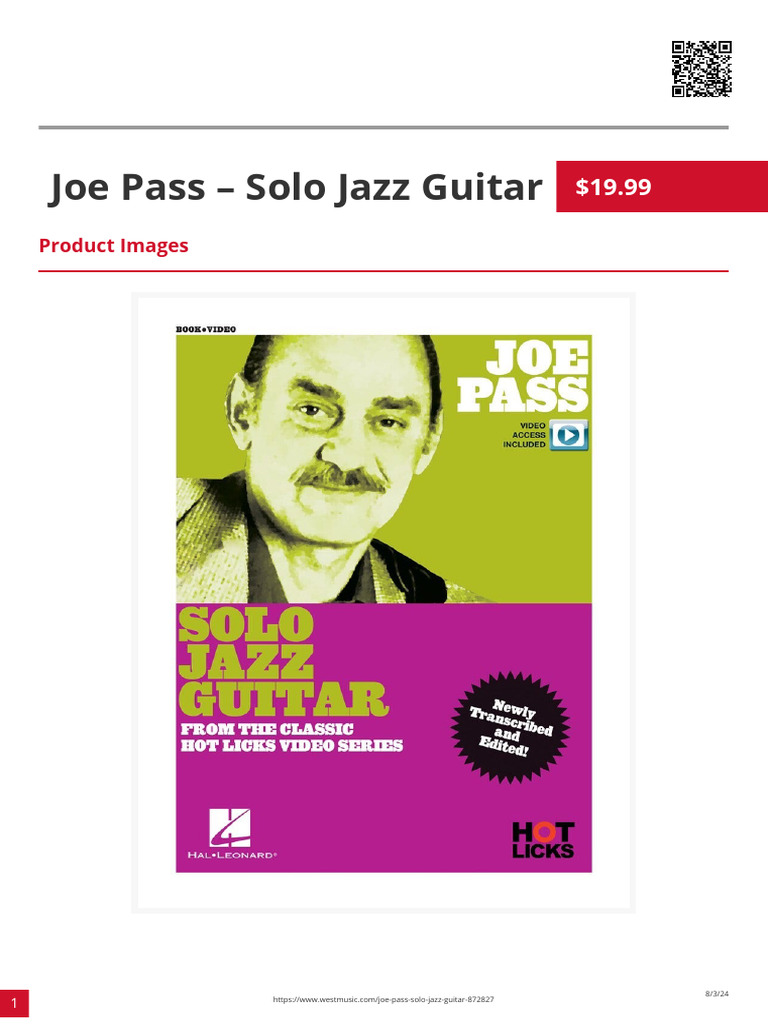 Joe Pass Solo Jazz Guitar | PDF