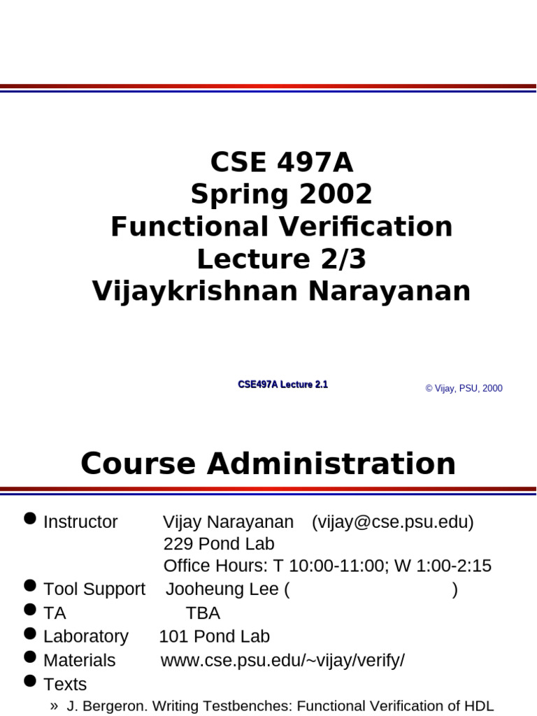 Vlsi Design Verification | PDF