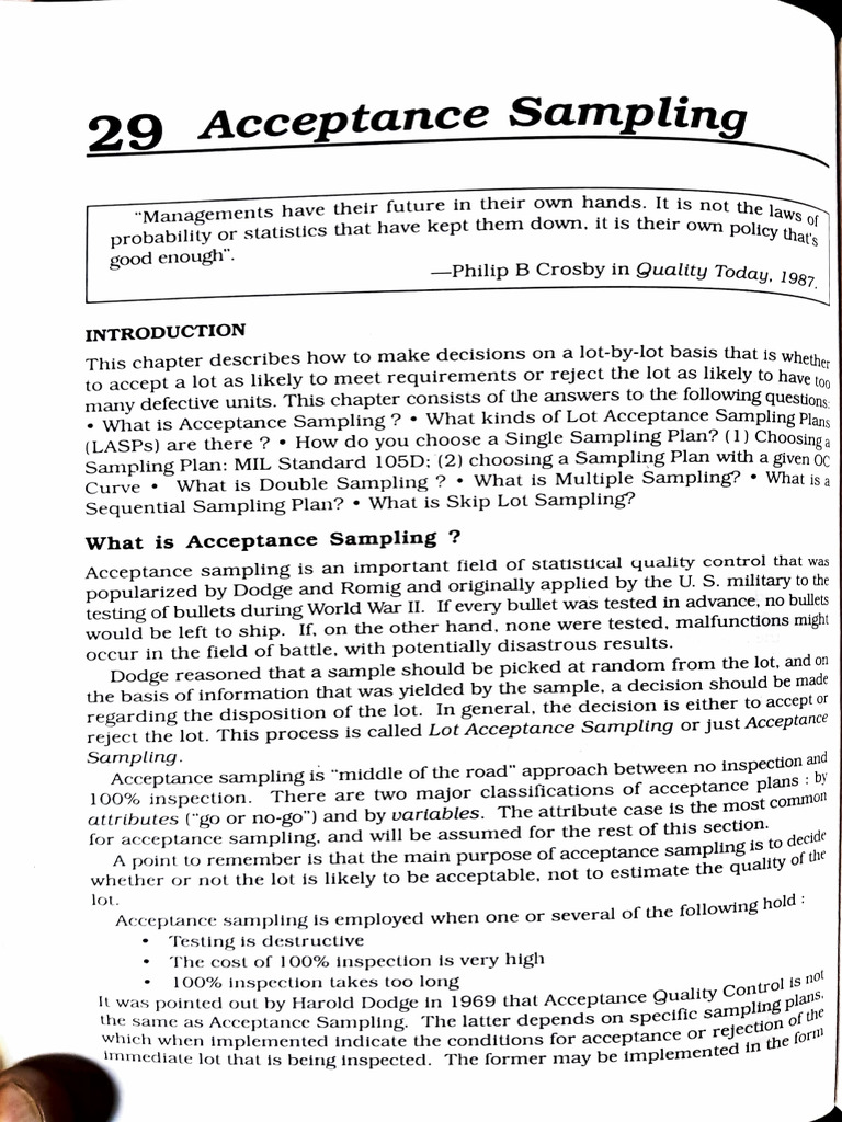 Acceptance Sampling OC Curve and Chart Problems | PDF