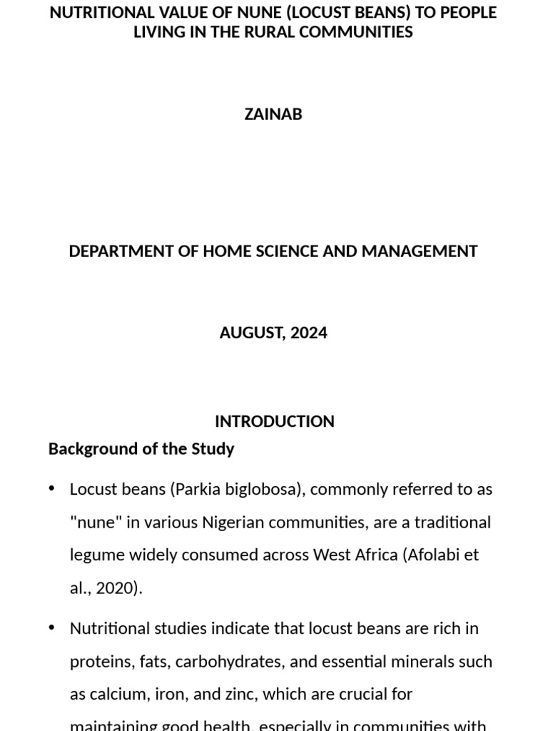 Zainab Proposal | PDF | Nutrition | Diet & Nutrition
