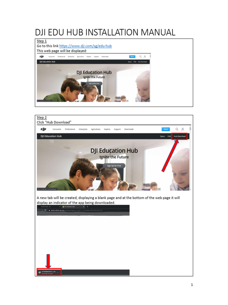 DJI Edu Hub Installation Guide | PDF