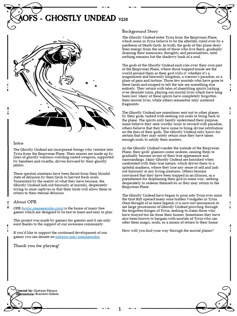 AOFS - Ghostly Undead v2.50 | PDF