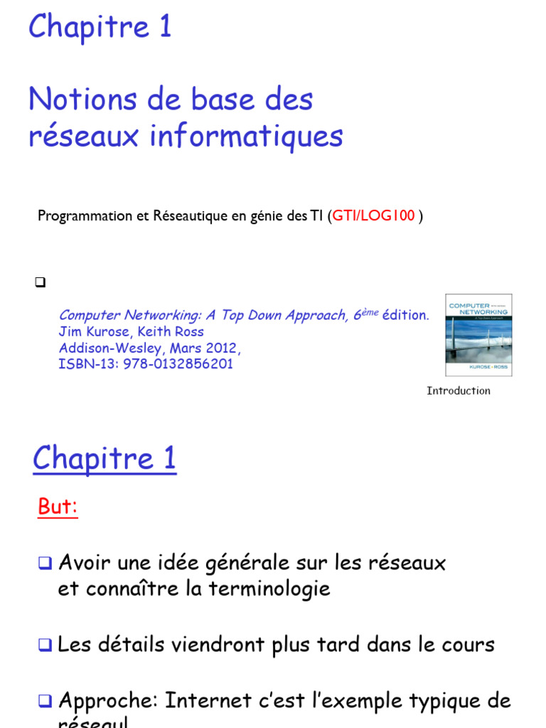 Chapitre 1 - Notions de Base | PDF