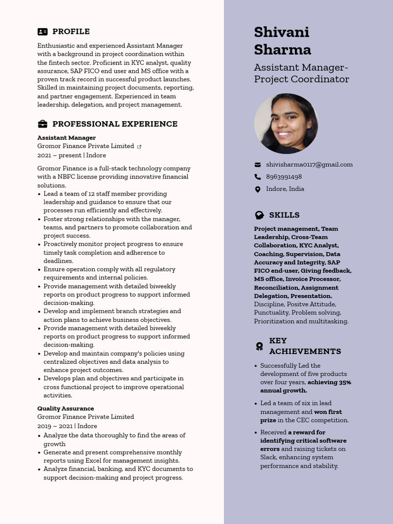 Shivani Sharma Resume | PDF