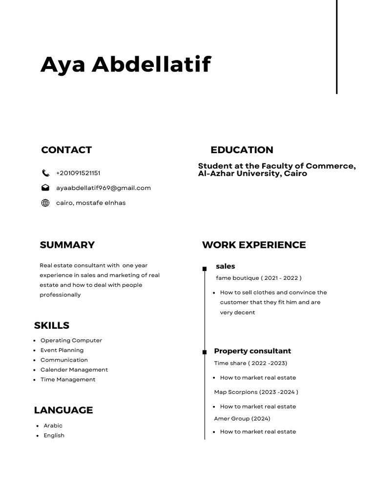 Aya Abdellatif CV | PDF