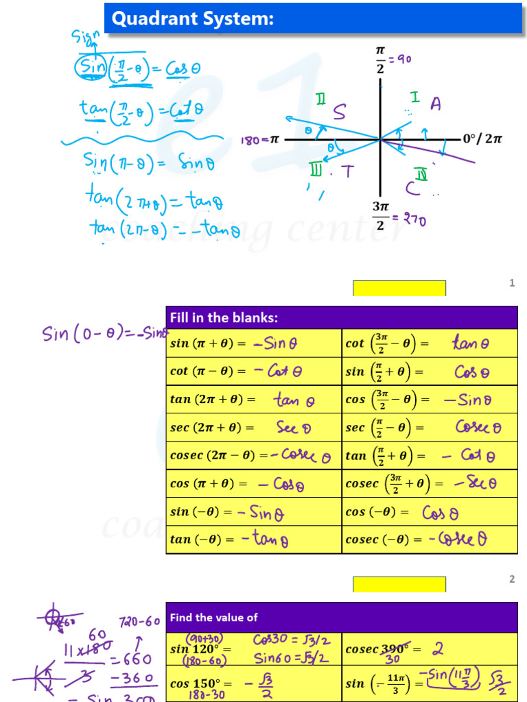 YZX MATHS Trigonometry 08 Trigonometry Class 8 Perospero PDF | PDF