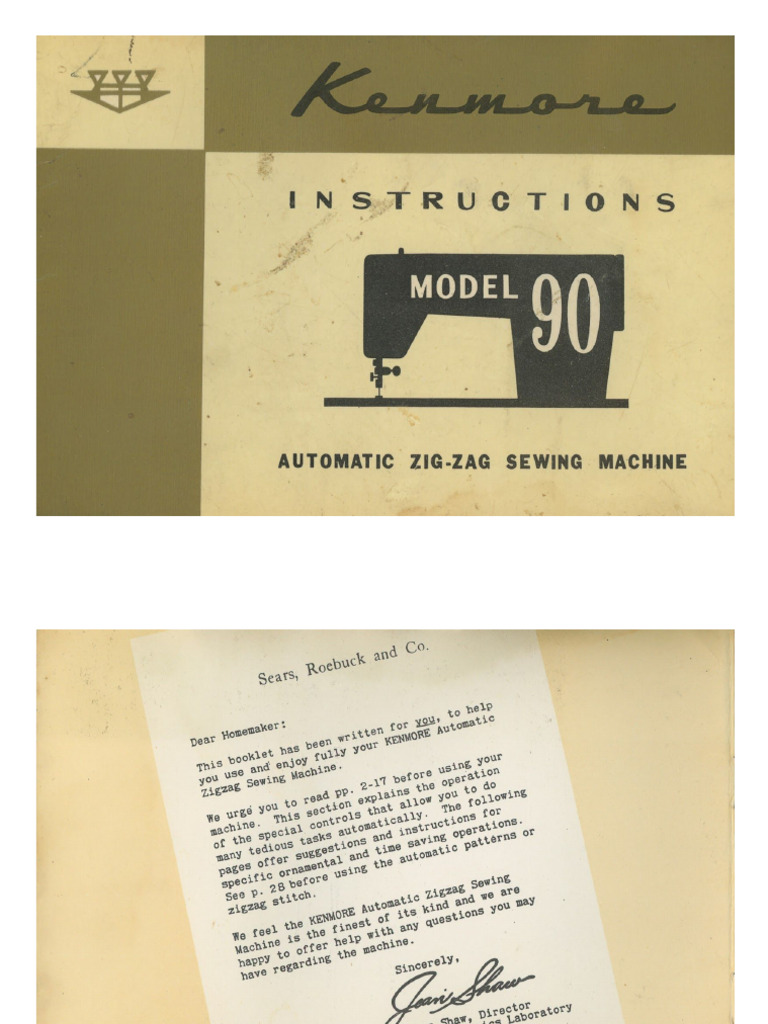 Kenmore 90 Sewing Machine Manual | PDF