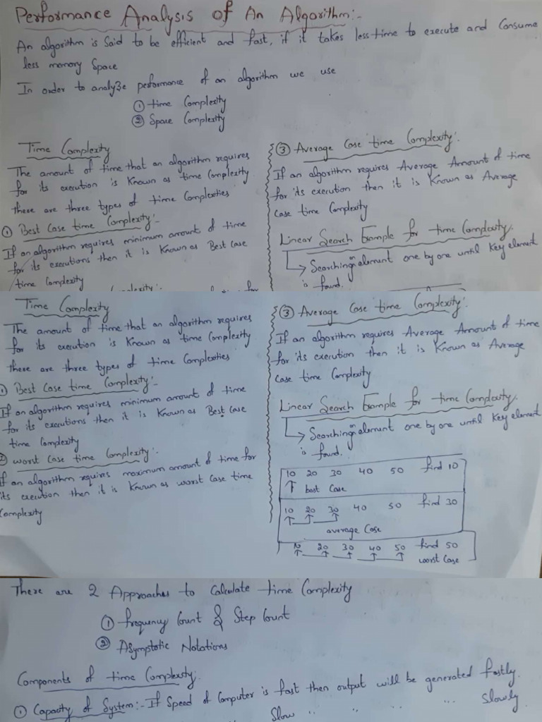Performance of Analysis DAA Unit 1 | PDF
