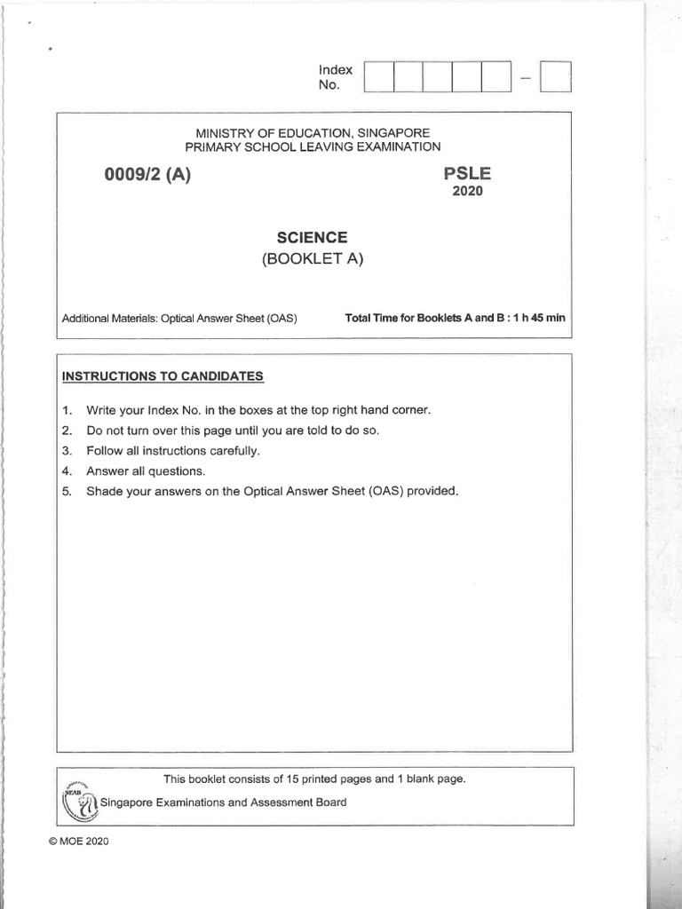 Science PSLE 2020 | PDF