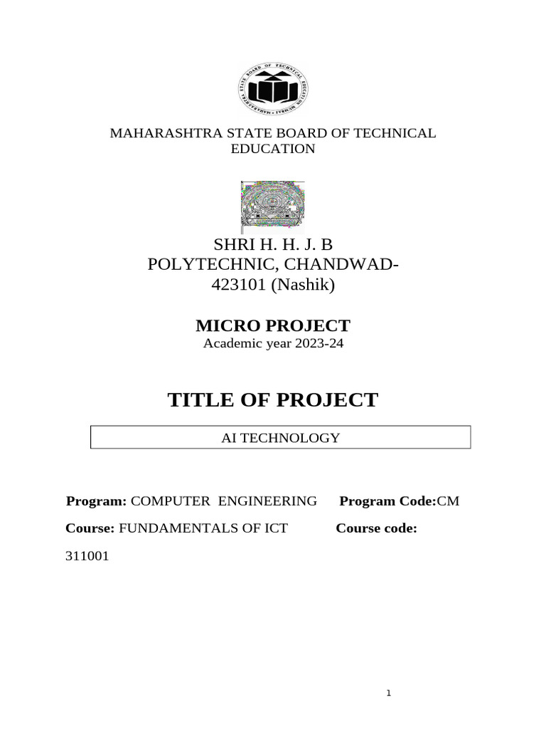 ICT - Microproject Format | PDF