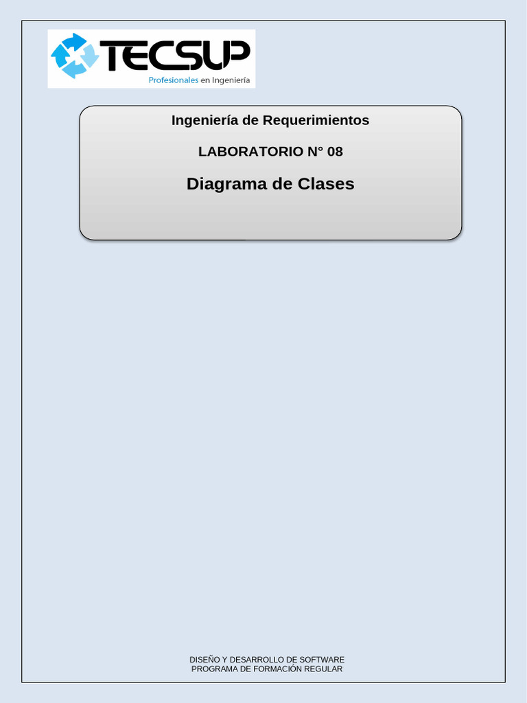 Lab 08 Diagrama De Clases Pdf 