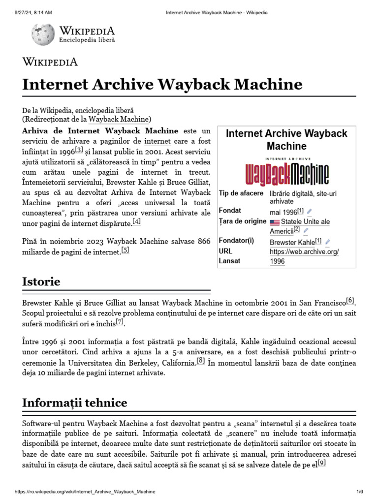 Internet Archive Wayback Machine - Wikipedia | PDF