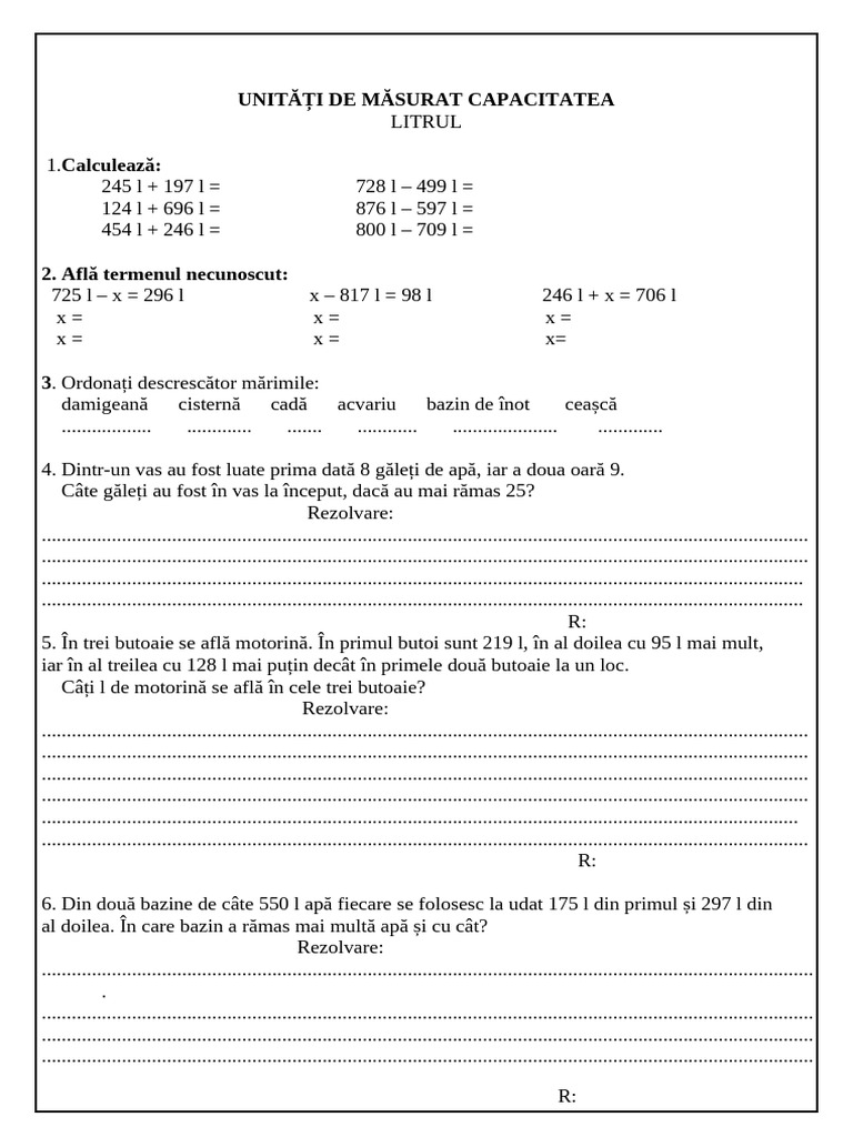 Litrul - Doc Versiunea 1 | PDF