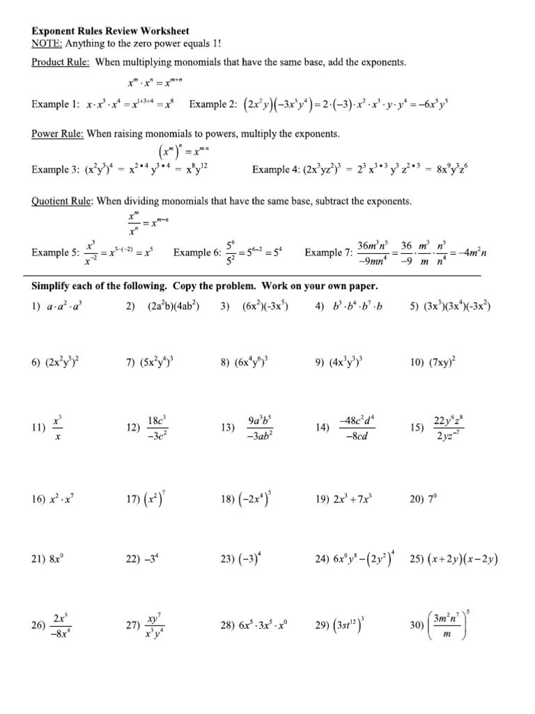 Exponents | PDF