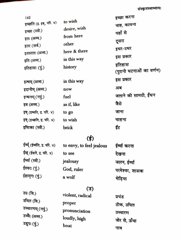 Sanskrit Vocabulary - 2 | PDF