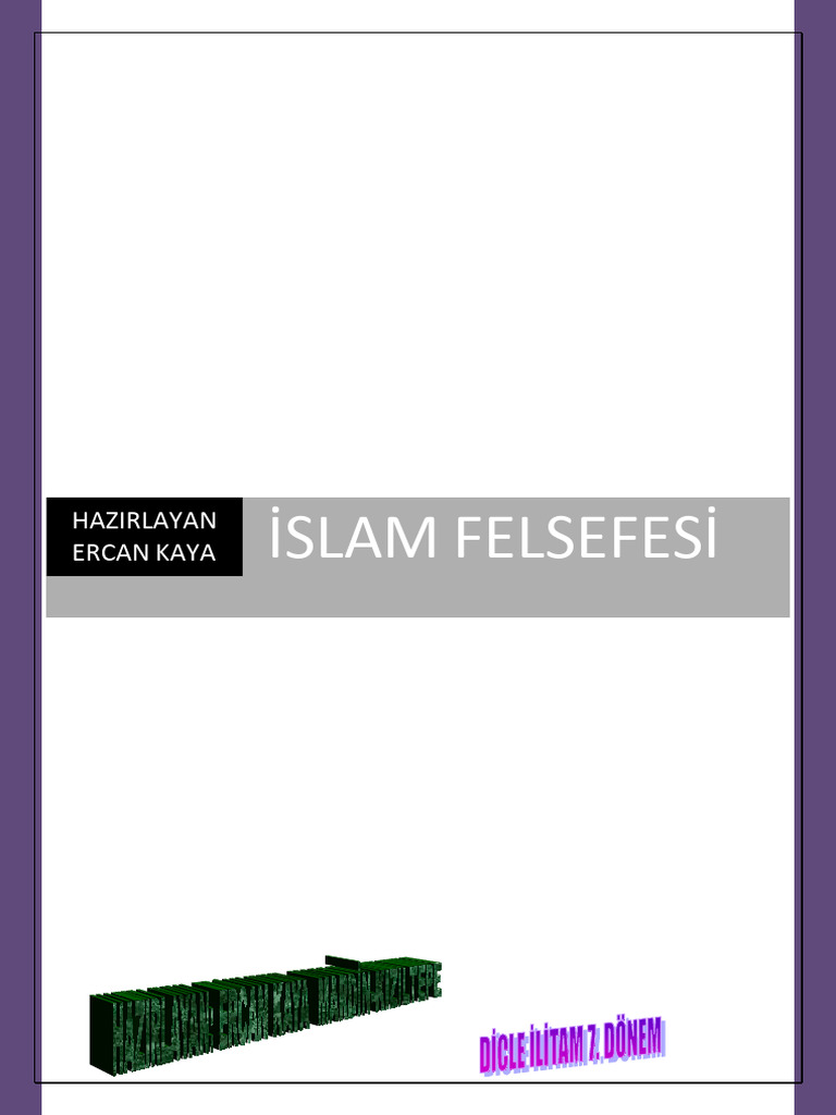 Islam Felsefesi Ercan Kaya Özet | PDF