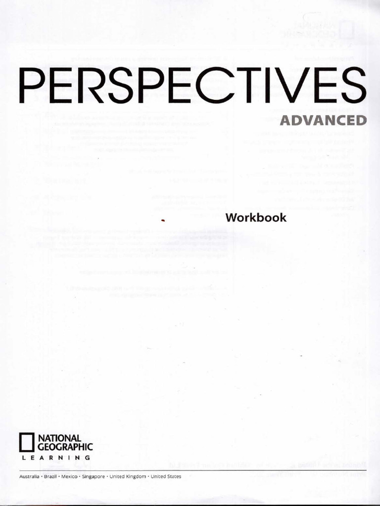 Perspectives Advanced Workbook 12th Grade | PDF