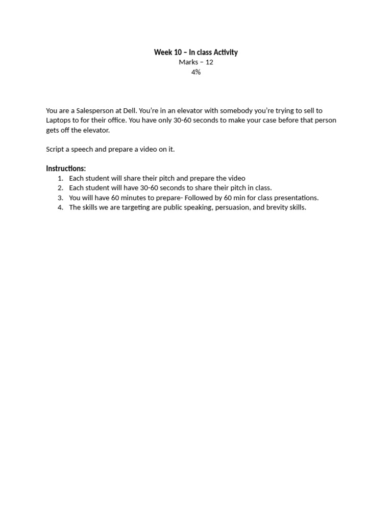 Activity 3 & Rubric - Week 10-1 | PDF