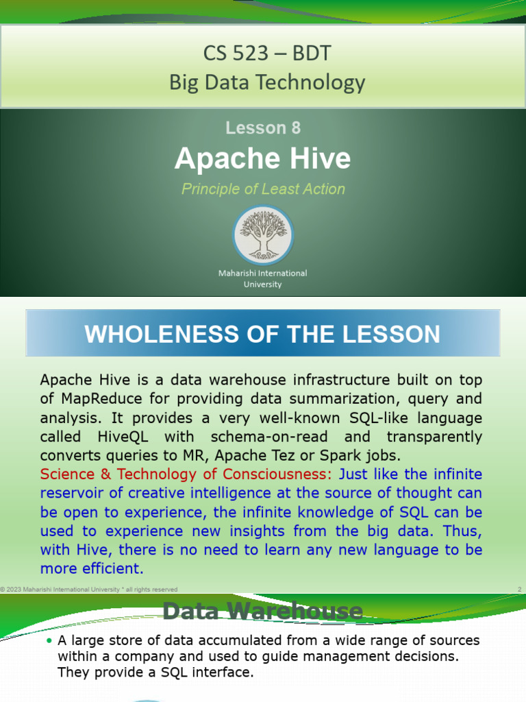 Lecture8 Hive Removedhideen | PDF