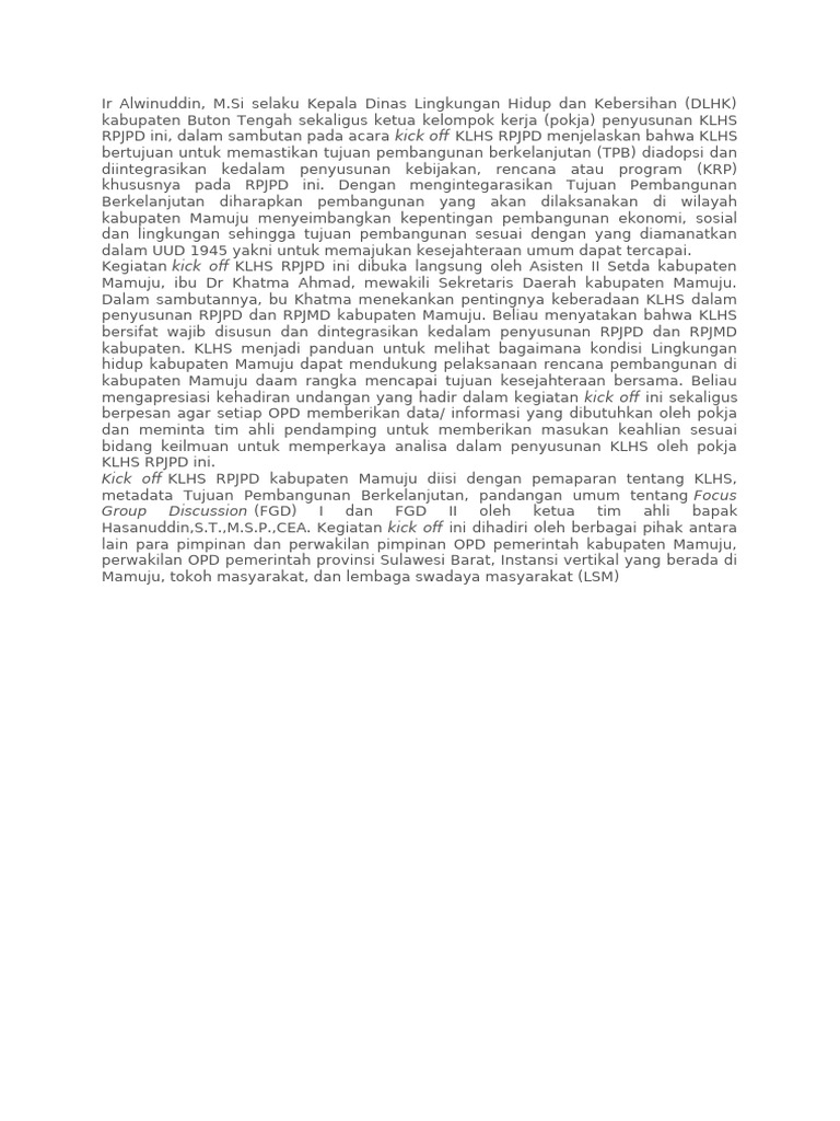 Contoh Sambutan | PDF