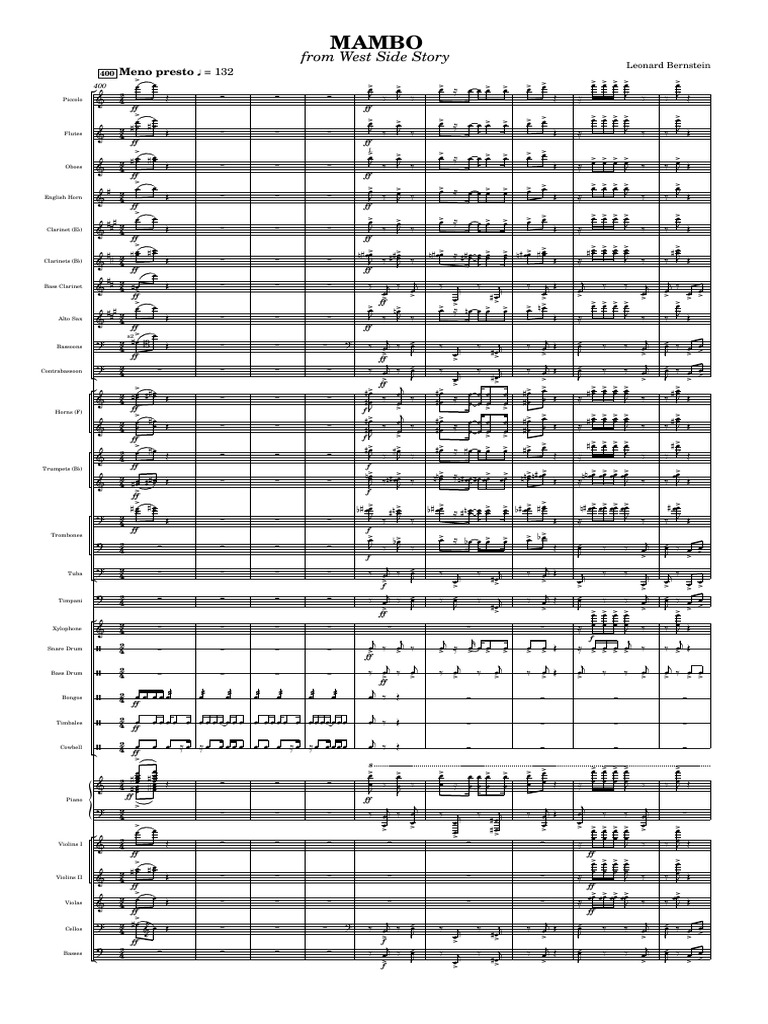 Leonard Bernstein - Mambo From West Side Story | PDF