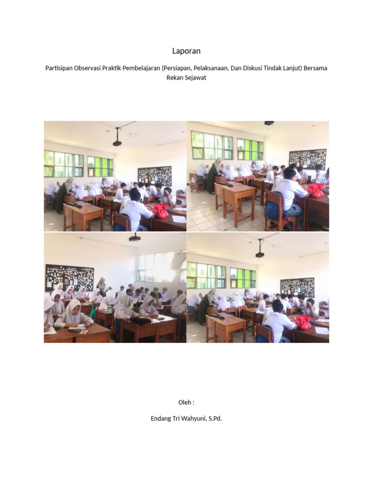Dokumen Observasi Endang Tri Wahyuni (Elly Dwi P) | PDF