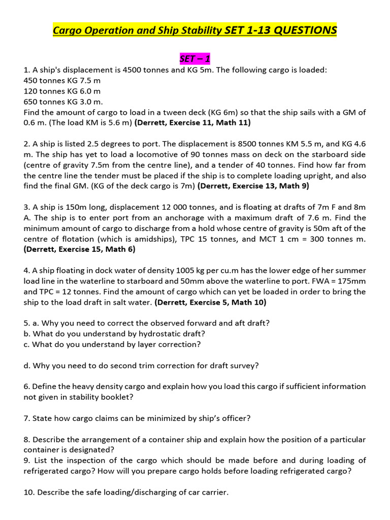 1.Stability 13 Set Questions-1 | PDF
