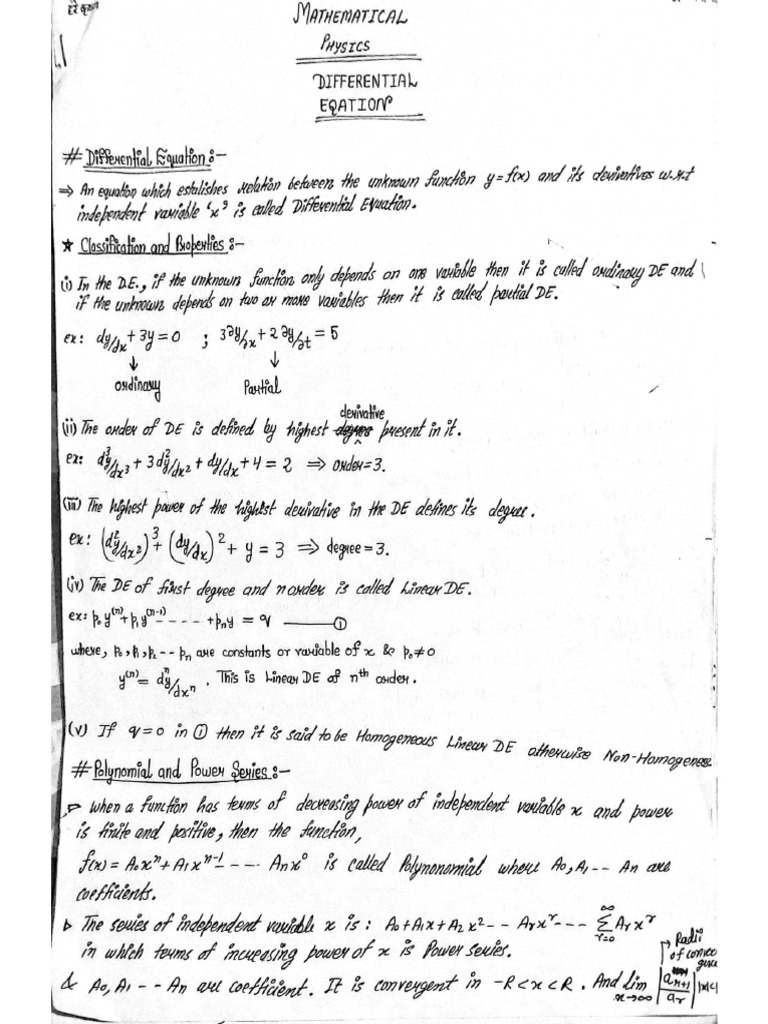 Mathematics 3rd Semester Unit3 Parta | PDF
