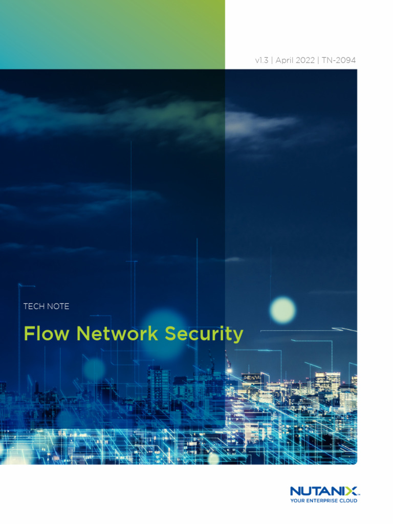 Nutanix Flow Network Security | PDF