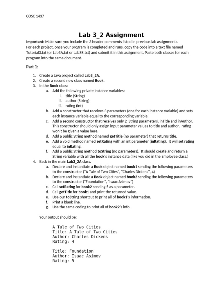 Lab 3_2 Assignment | PDF