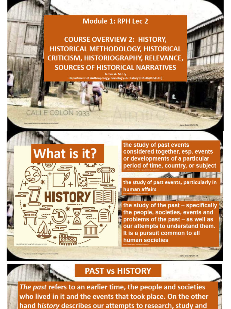 Mod 1-2 RPH SEM2 2022-2023 Lec 2 - History, Method, Criticism Etc | PDF