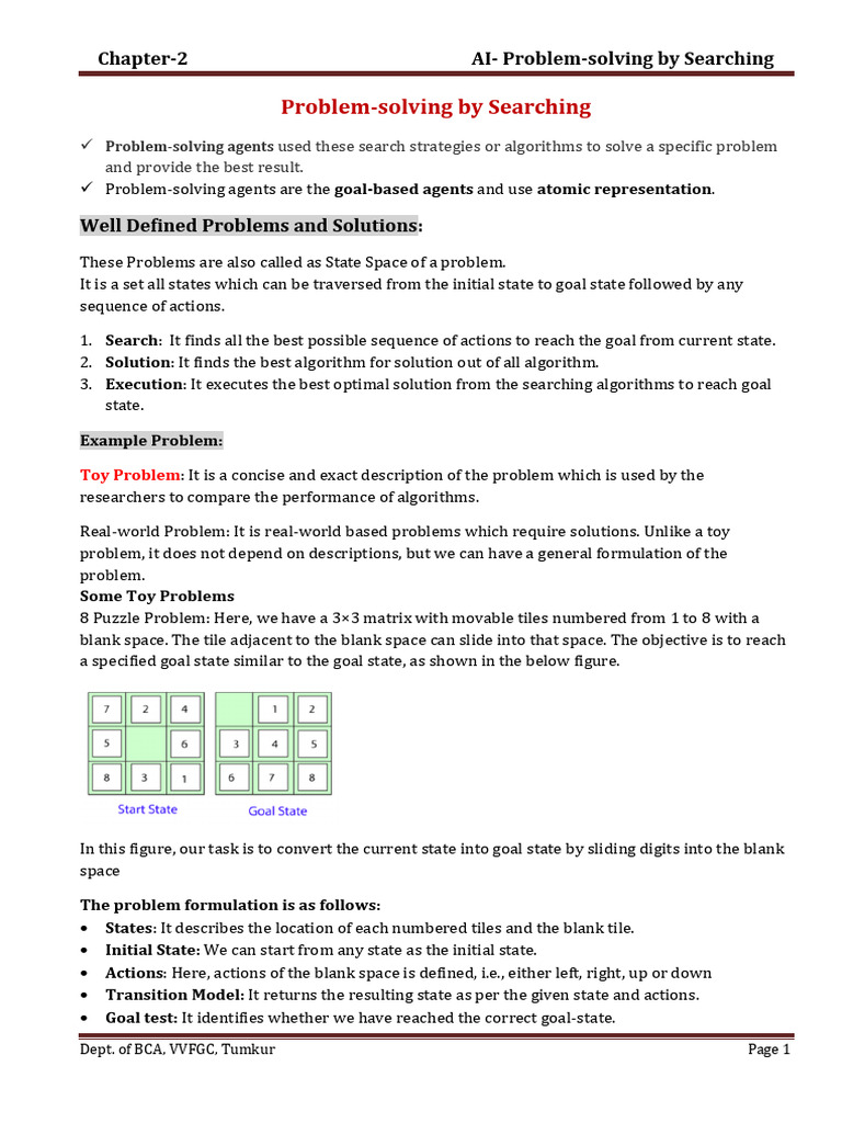 Problem Solving by Searching | PDF